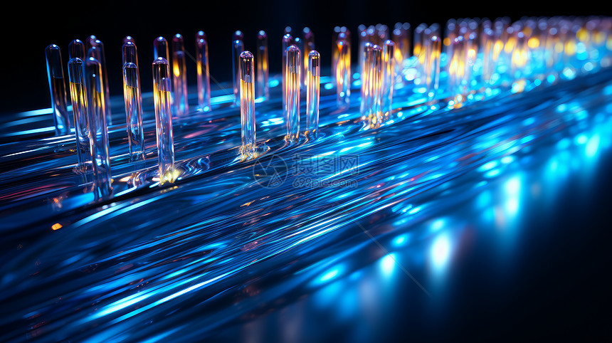 蓝色调立体科技感的背景插画图片下载-正版图片402522324-摄图网