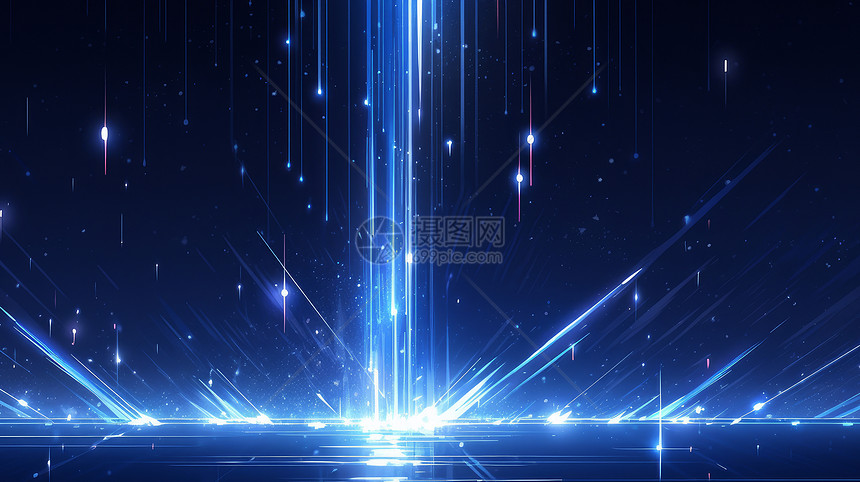 蓝色炫光科技感的卡通背景插画图片下载-正版图片402522414-摄图网