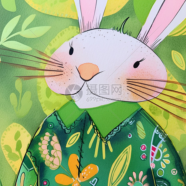 可爱卡通小兔子插画图片下载-正版图片402533175-摄图网