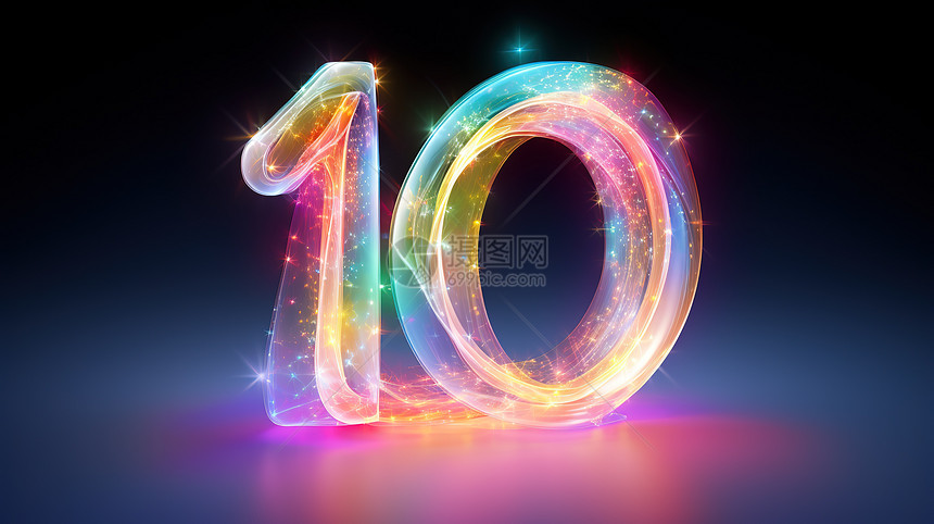 创意彩虹数字10插画图片下载-正版图片402538580-摄图网