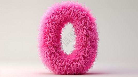 粉红色毛茸茸数字0插画图片下载-正版图片402546797-摄图网