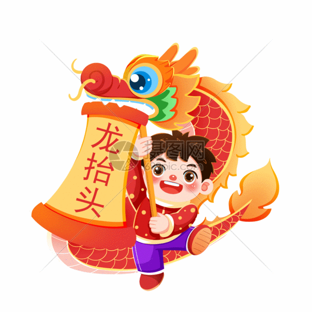 舞龙的男孩GIF动图图片-正版gif素材402553821-摄图网