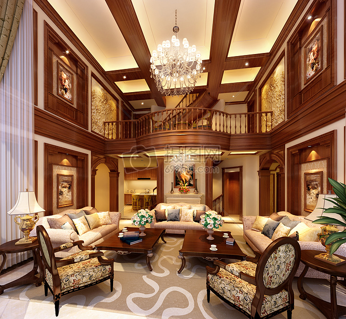 豪华的别墅区效果图高清图片下载-正版图片500090266-摄图网