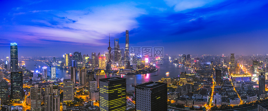 俯瞰陆家嘴全景高清图片下载-正版图片500268095-摄图网