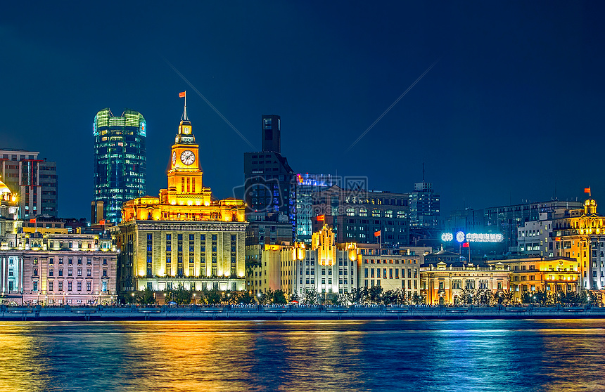 上海外滩夜色高清图片下载-正版图片500486034-摄图网