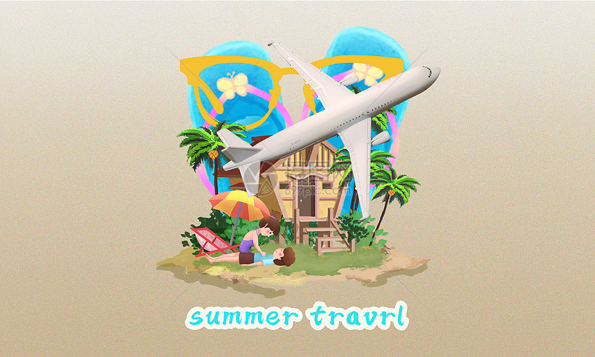 summer travrl图片素材-正版创意图片500504098-摄图网