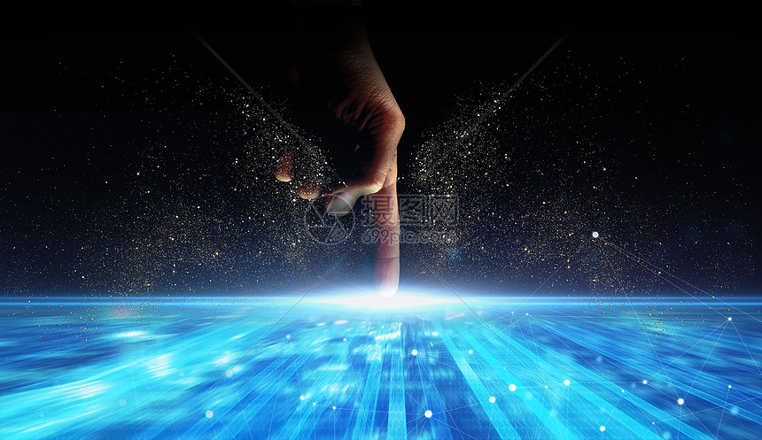 科技之手图片素材-正版创意图片500584408-摄图网