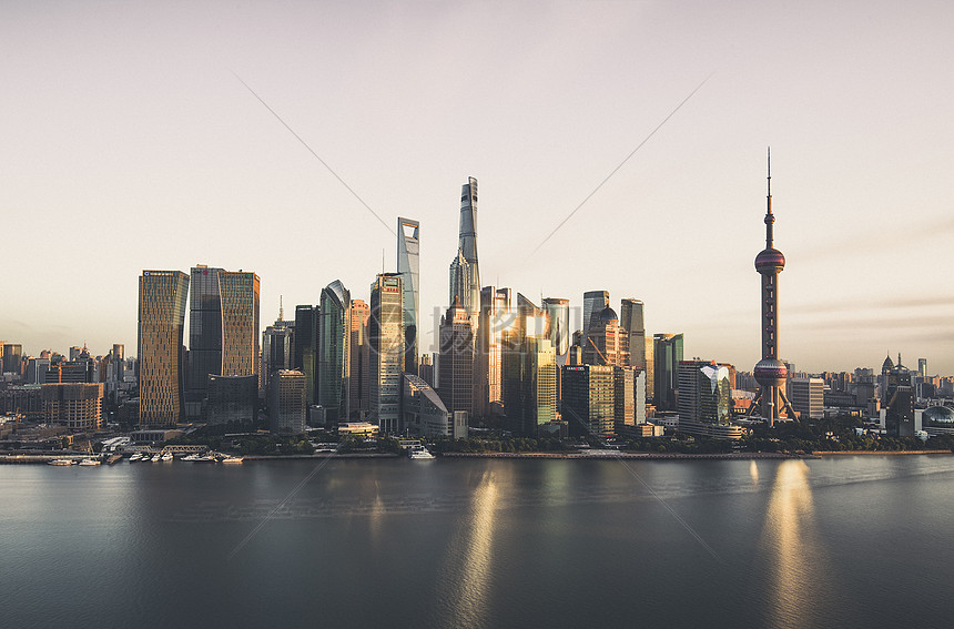 落日陆家嘴高清图片下载-正版图片500621034-摄图网