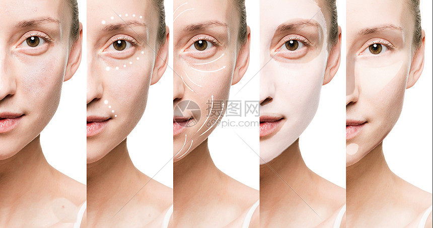 美容护肤步骤图片素材 正版创意图片500796360 摄图网