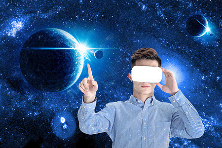 VR眼镜观看数据图片素材-正版创意图片500532945-摄图网