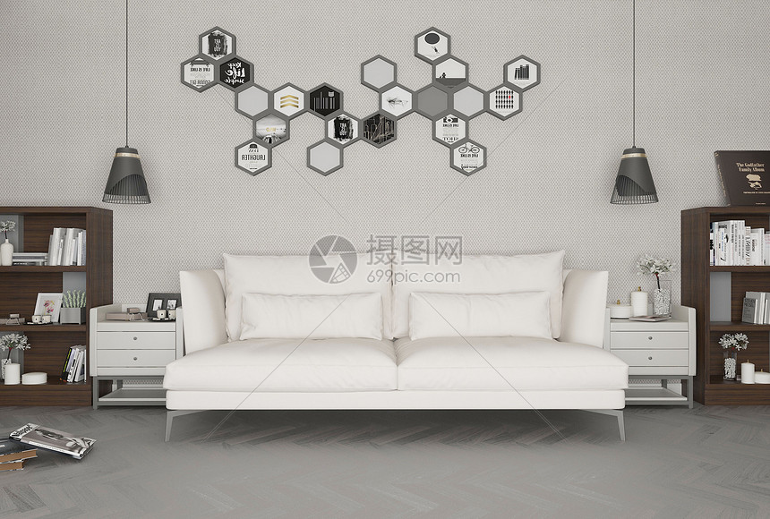 沙发边柜组合图片素材-正版创意图片501008092-摄图网