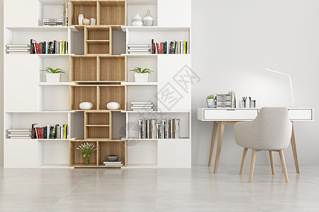 室内书房场景图片素材-正版创意图片400090091-摄图网