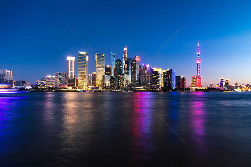 上海陆家嘴夜景高清图片下载-正版图片501200216-摄图网