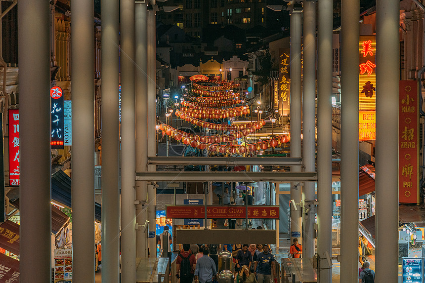 新加坡牛车水夜市高清图片下载-正版图片501289074-摄图网