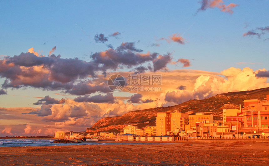 西西里岛特拉帕尼晚霞高清图片下载-正版图片501303363-摄图网