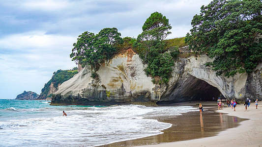新西兰海滨小镇高清图片下载-正版图片501606767-摄图网
