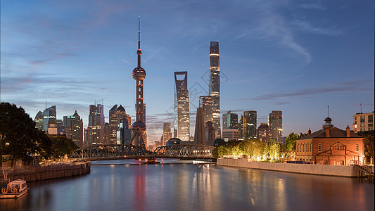 上海陆家嘴天际线夜景高清图片下载-正版图片501658763-摄图网