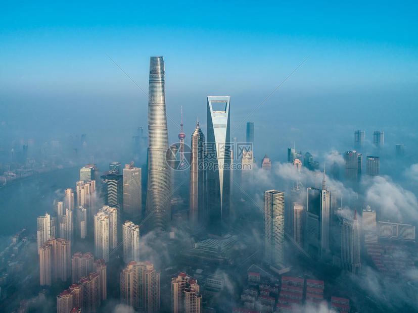 航拍陆家嘴高清图片下载-正版图片502391254-摄图网