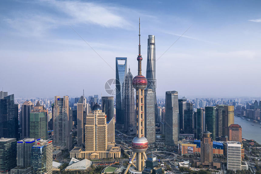 航拍陆家嘴天际线高清图片下载-正版图片502430292-摄图网