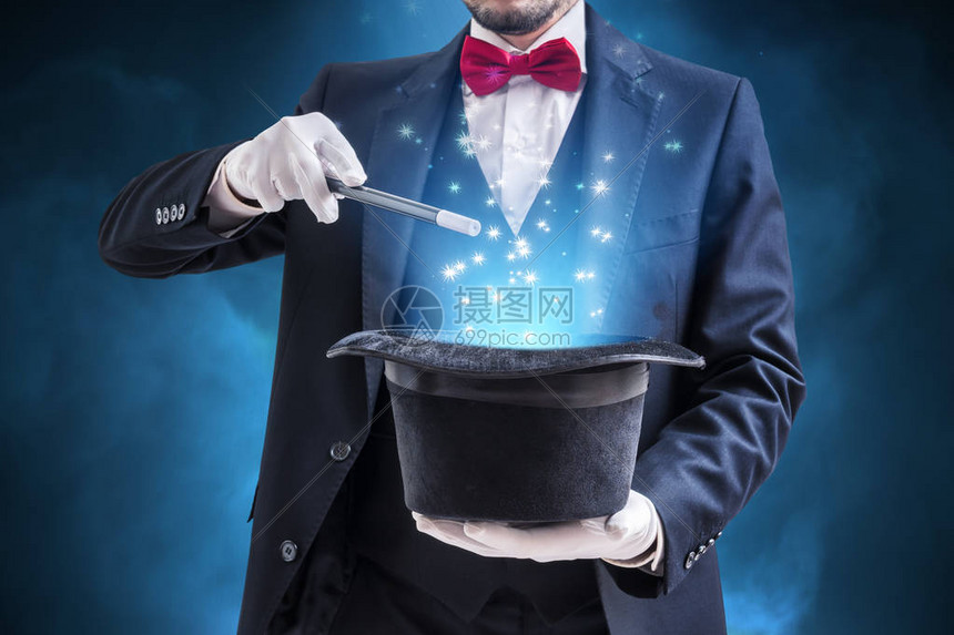 魔术师或幻术家在表演魔术背景高清图片下载-正版图片502522146-摄图网