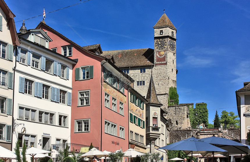 Rapperswil城堡和广场高清图片下载-正版图片502640631-摄图网