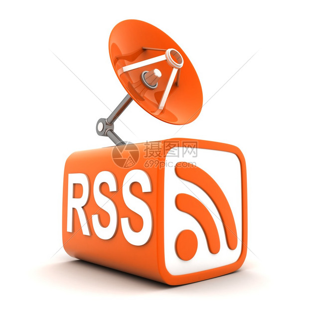 立方体上的RSS在3d中高清图片下载-正版图片502722299-摄图网