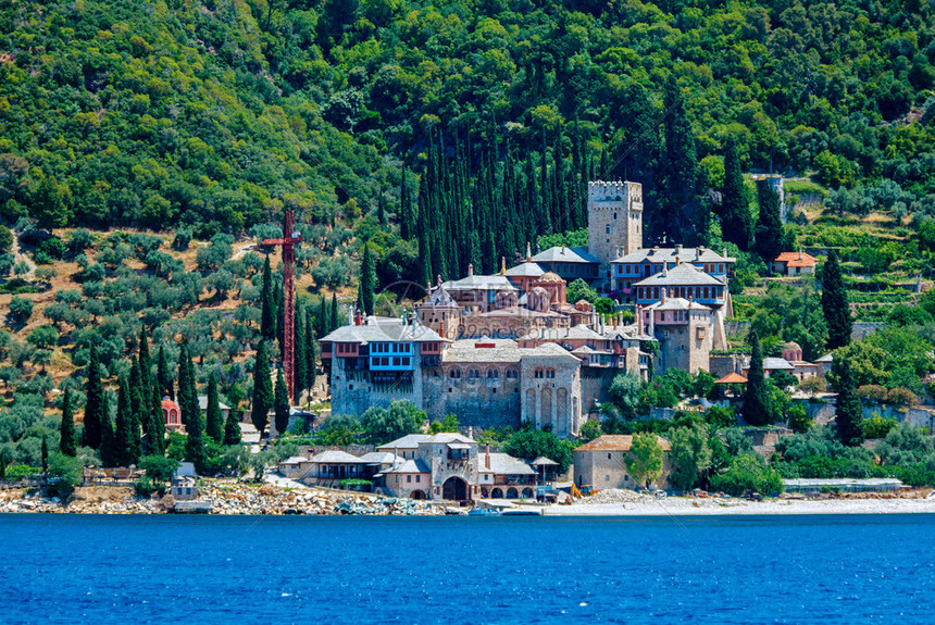 Dochiariou修道院Athos半岛Athos山Chalkid高清图片下载-正版图片502754351-摄图网