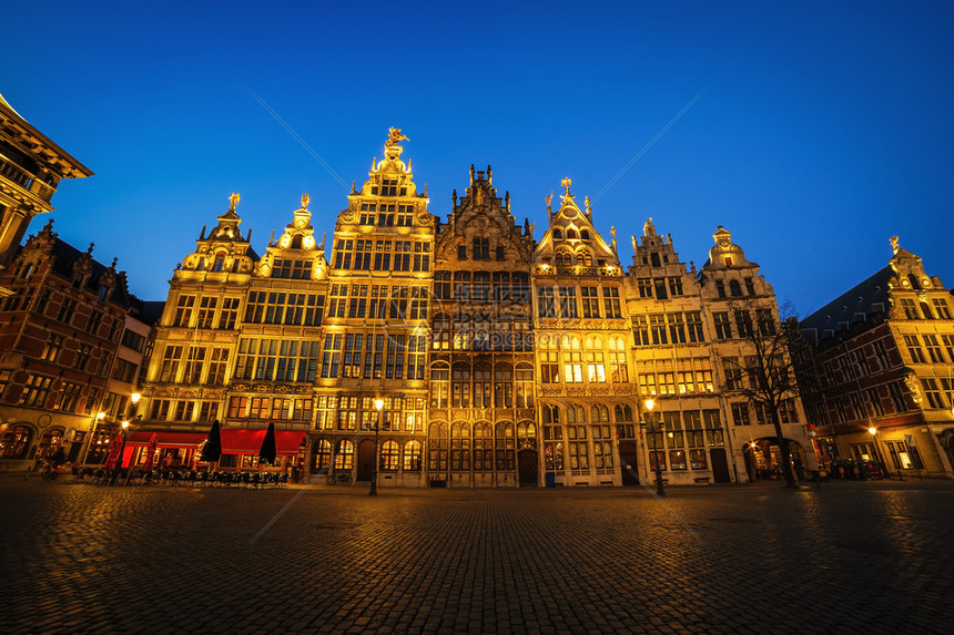 比利时安特卫普老城格罗特Markt大市高清图片下载-正版图片502756378-摄图网