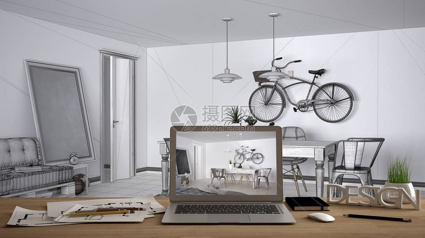 建筑师设计师桌面概念高清图片下载-正版图片502804123-摄图网