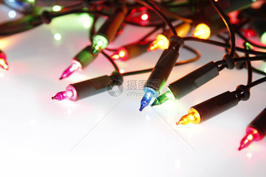 发光的圣诞灯特写高清图片下载-正版图片502913425-摄图网