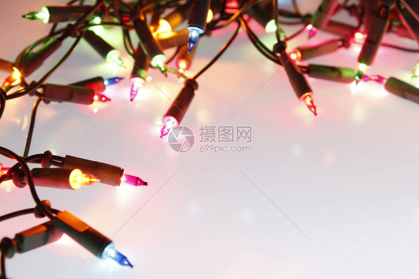 发光的圣诞灯特写高清图片下载-正版图片502913515-摄图网