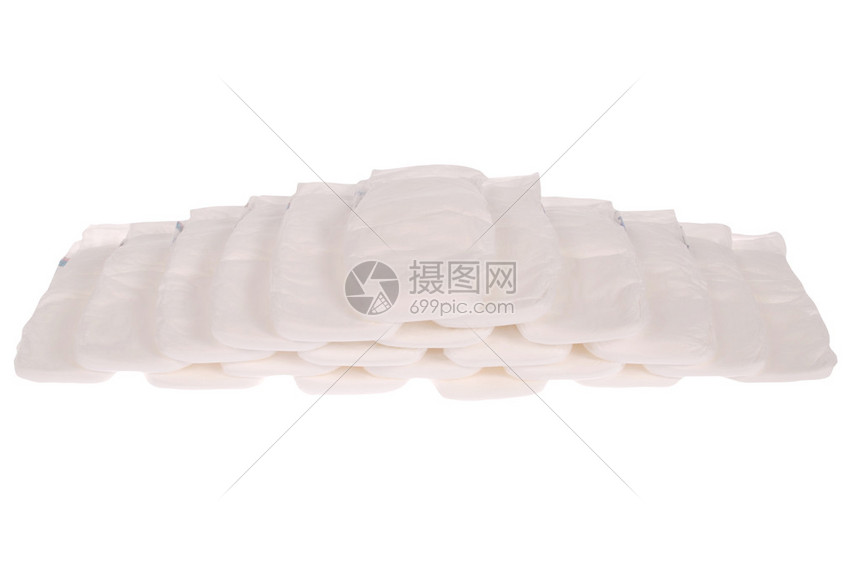白色的婴儿尿布堆积在白纸上高清图片下载 正版图片502945290 摄图网