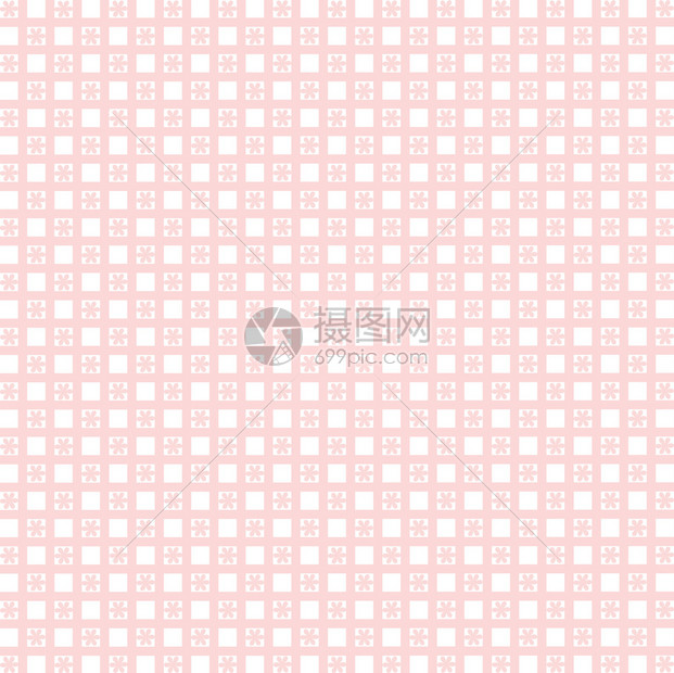 美丽的粉红色花朵背景的无缝图案插画图片下载 正版图片502958179 摄图网