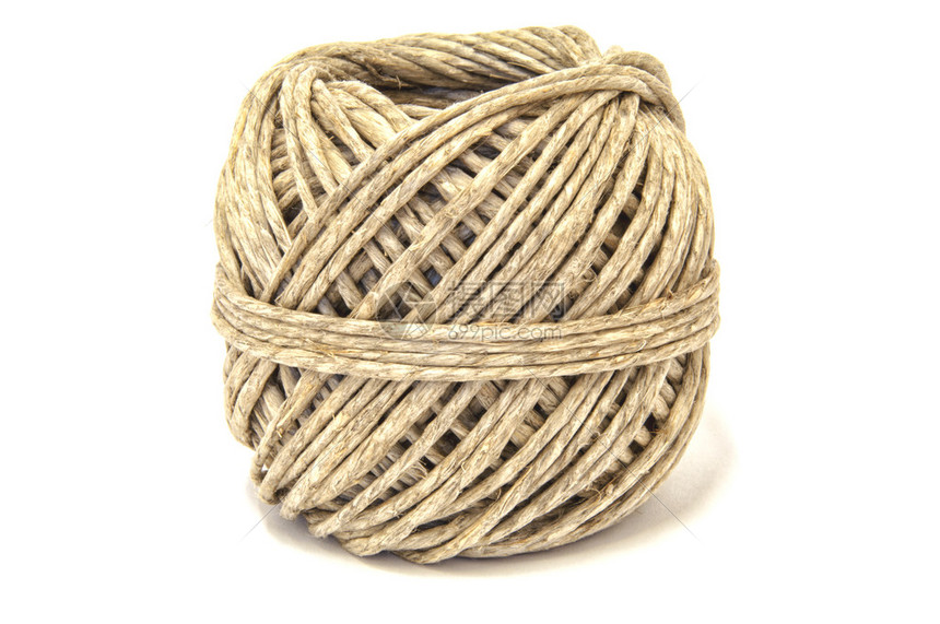 在白色背景下隔离的一团绳子高清图片下载-正版图片503026054-摄图网