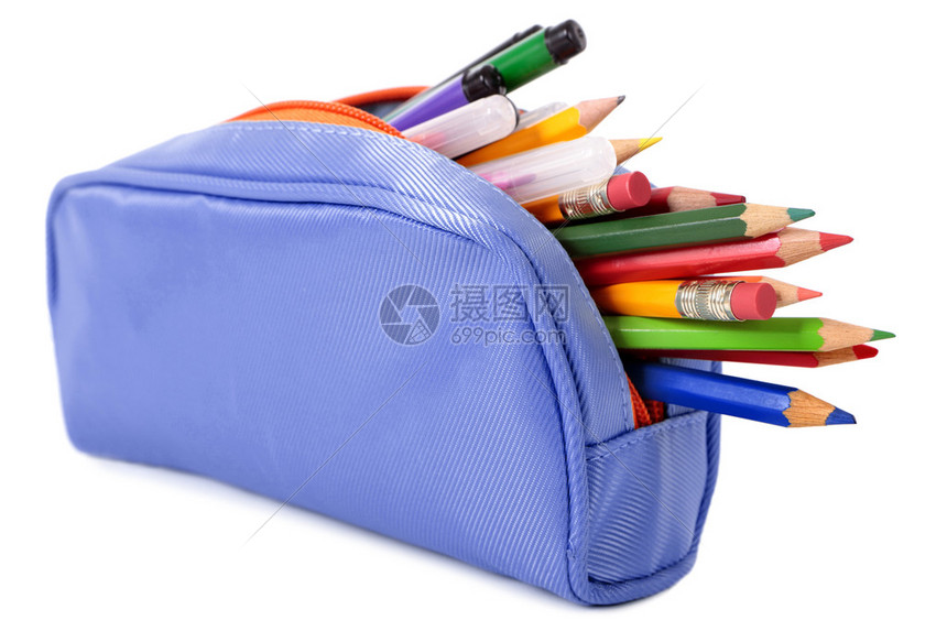 孤立在白色背景上的铅笔盒高清图片下载-正版图片503094915-摄图网
