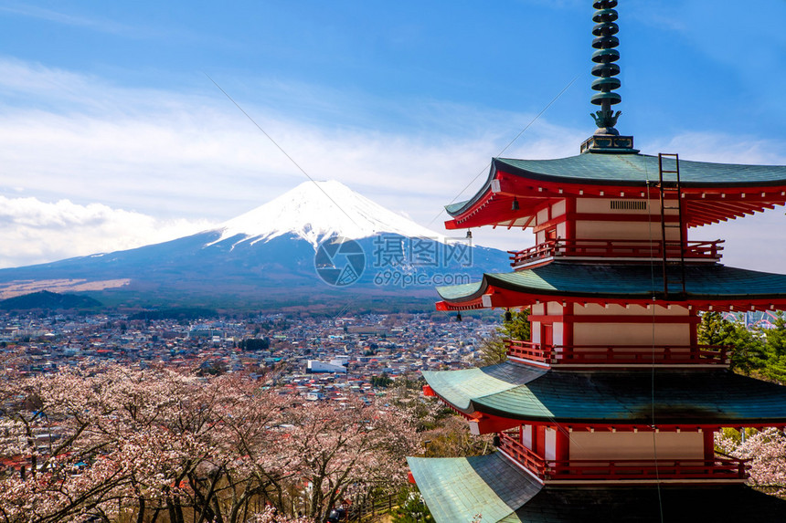 日本雄伟的富士山景观高清图片下载-正版图片503194890-摄图网