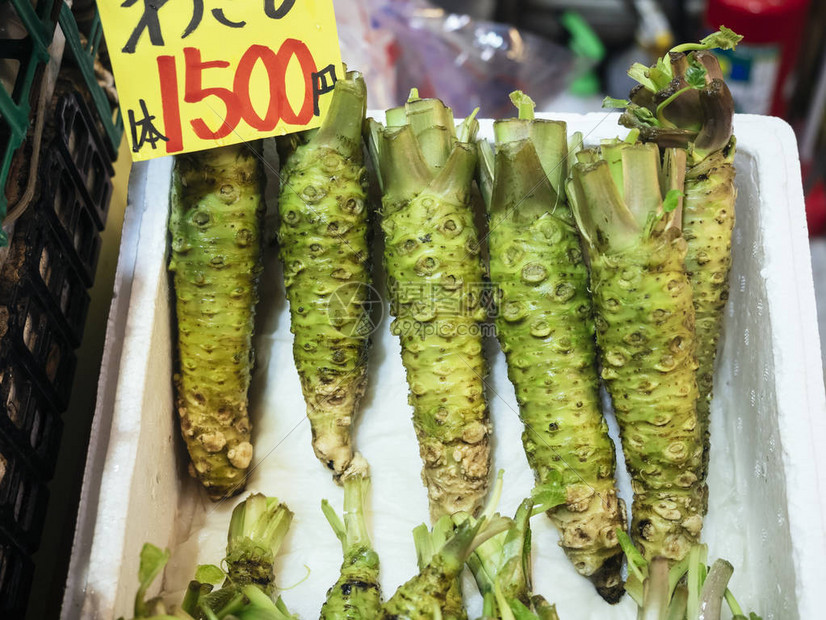 在日本市场产品中销售Wasabi新鲜的高清图片下载-正版图片503237056-摄图网