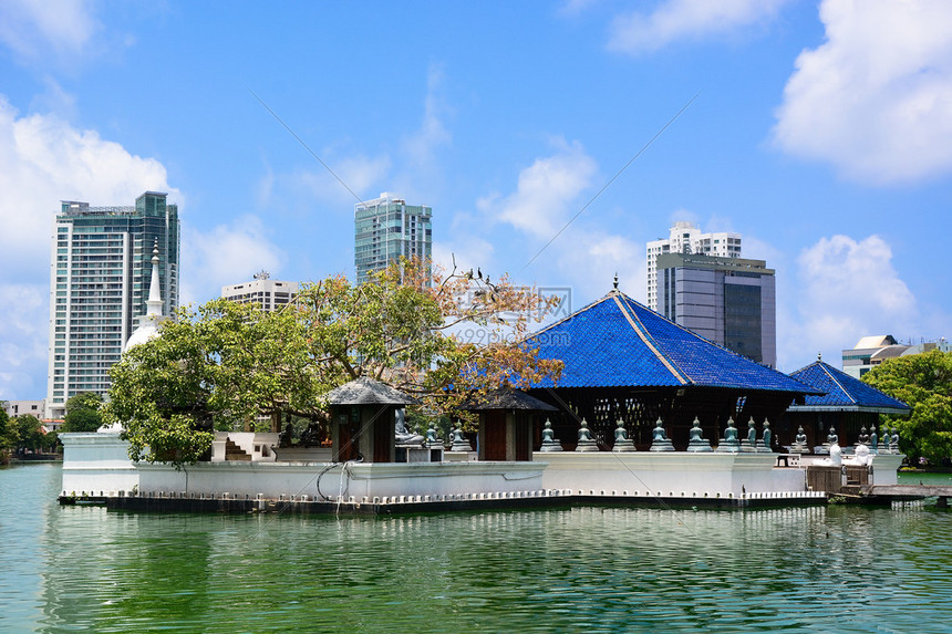 斯里兰卡Gangarama佛教寺庙科伦高清图片下载-正版图片503321538-摄图网