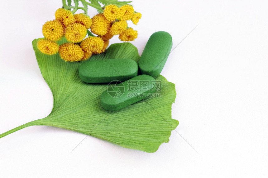 关闭最适合替代药物的药丸新鲜金戈比洛巴高清图片下载-正版图片503345886-摄图网