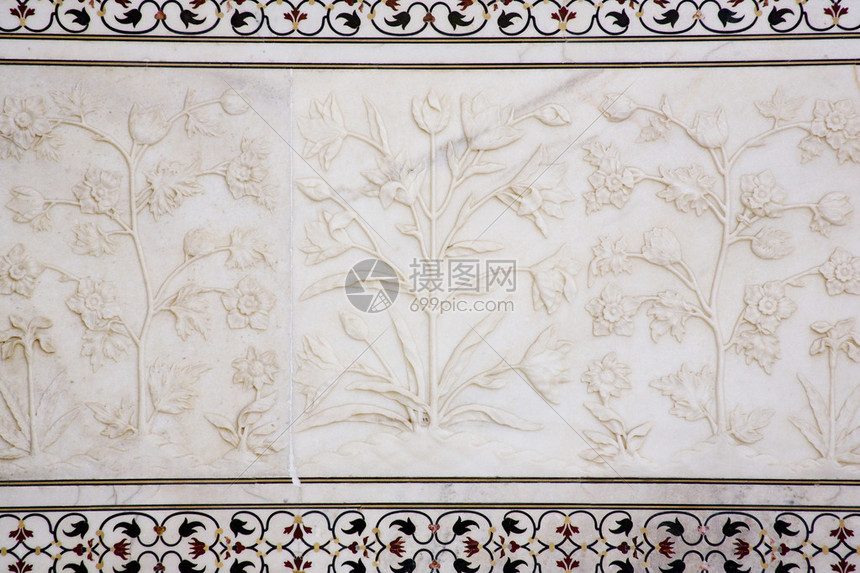 大理石细节泰姬陵高清图片下载-正版图片503421445-摄图网