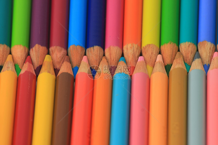多彩的铅笔蜡浅色的dof高清图片下载-正版图片503421551-摄图网