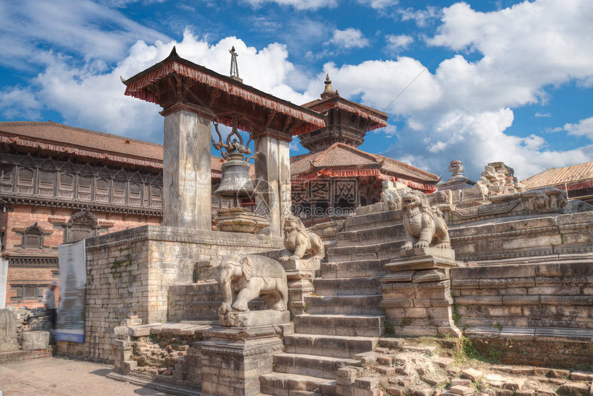 尼泊尔加德满都Valey的Bhaktapur的Durb高清图片下载-正版图片503423046-摄图网
