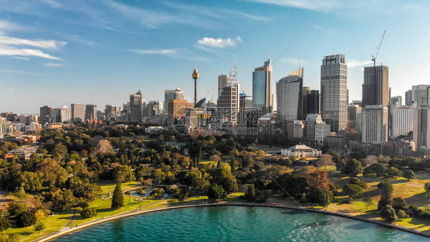 澳大利亚悉尼城市港的空中观望还有建筑物高清图片下载-正版图片503427024-摄图网