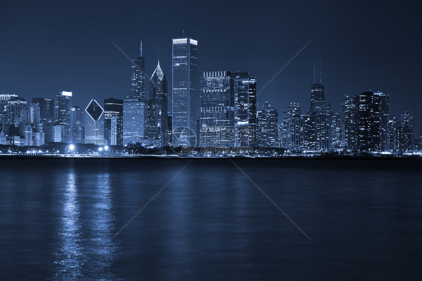 芝加哥的图片反映密歇根高清图片下载-正版图片503433344-摄图网