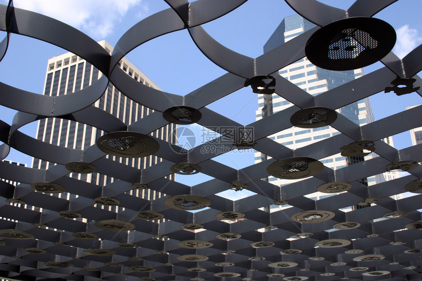 纽约市的天线通过一个公共艺术设施观看了纽高清图片下载-正版图片503434432-摄图网