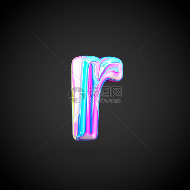 黑色背景上有光泽的全息字母R小写插画图片下载-正版图片503448565-摄图网