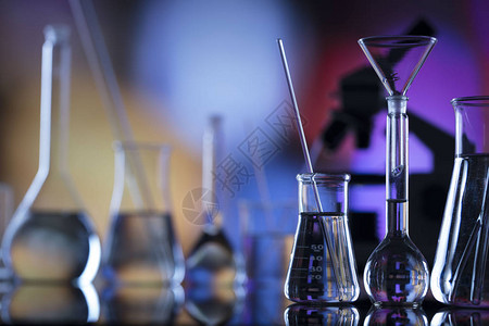 科学概念背景实验室玻璃器件成分单高清图片下载-正版图片503457966-摄图网