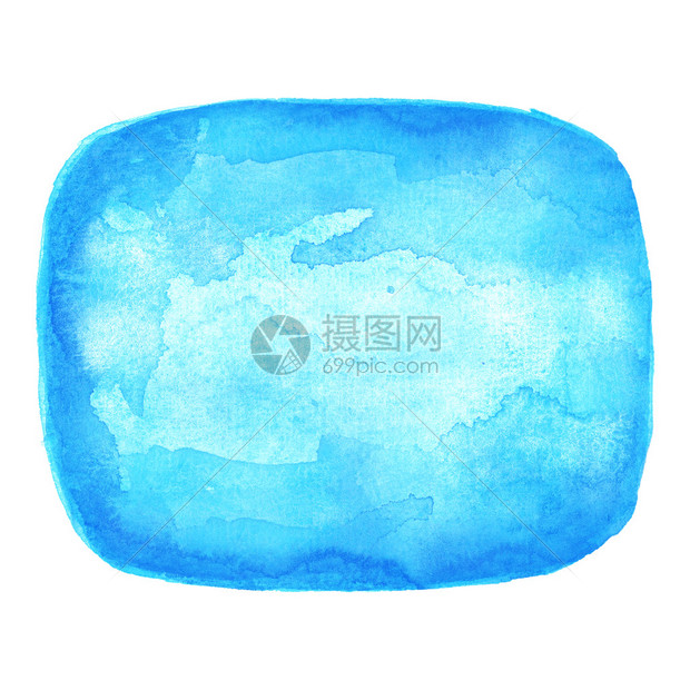 白色背景上水彩蓝色空白插画图片下载-正版图片503459408-摄图网