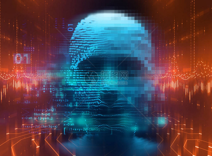 数字人类黑客代表网络犯罪黑客和赎金软件3图片素材-正版创意图片503465665-摄图网