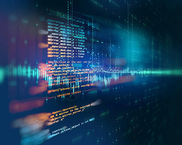 软件开发商和计算机脚本的编程代码抽象技术背景图片素材-正版创意图片503465859-摄图网